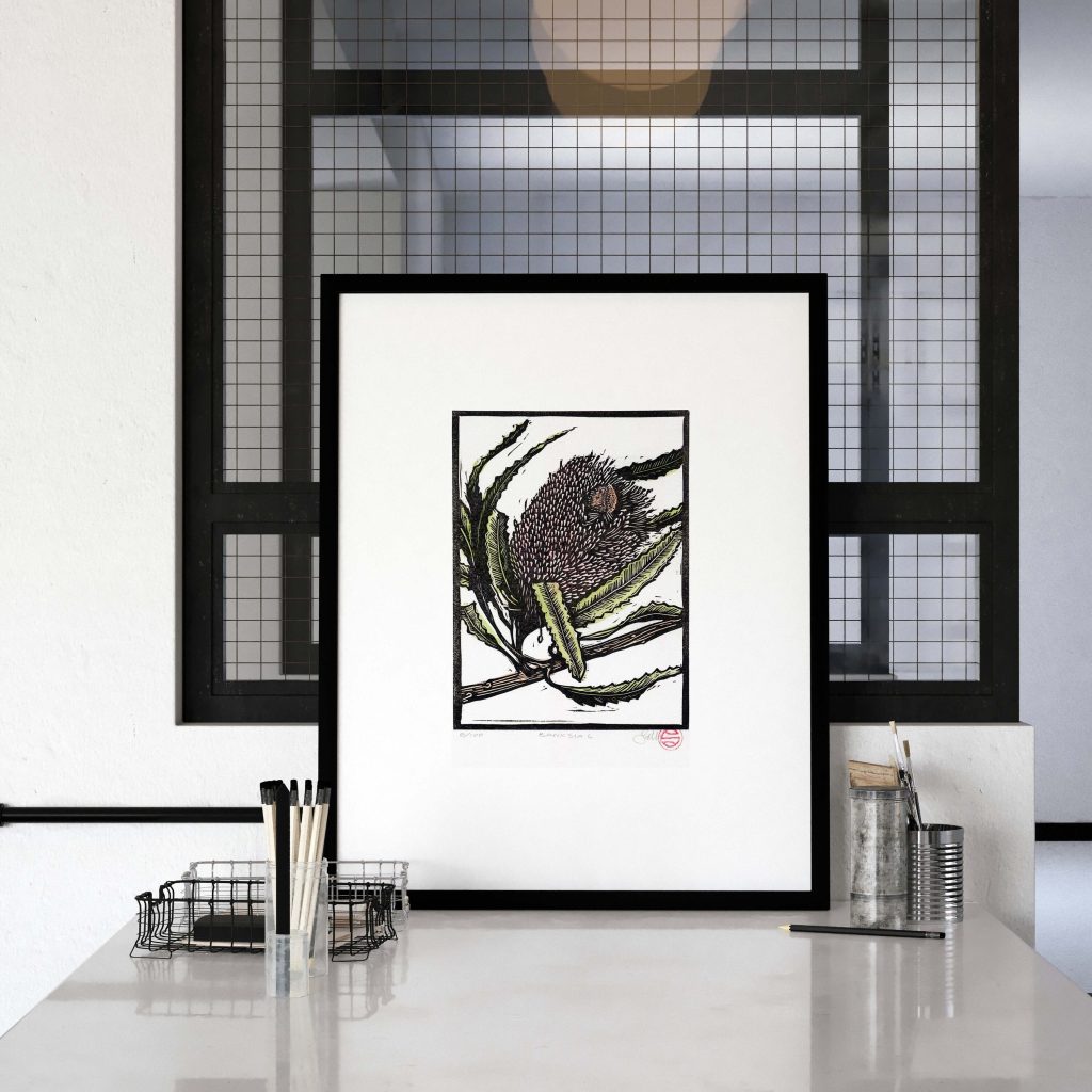 Banksia 6 | Australian Wild Flower - Sally Caston | Contemporary Printmaker