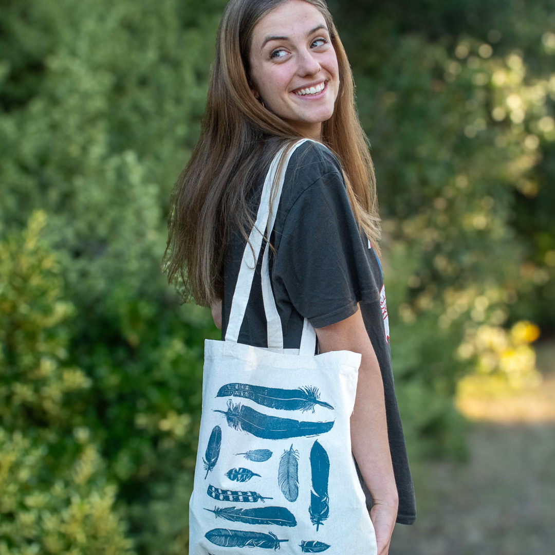 Feather Tote Bag - Sally Caston | Contemporary Printmaker