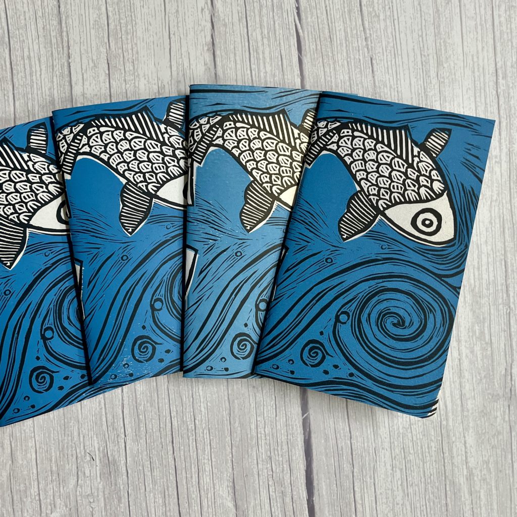 Just Keep Swimming Notebook - Sally Caston | Contemporary Printmaker
